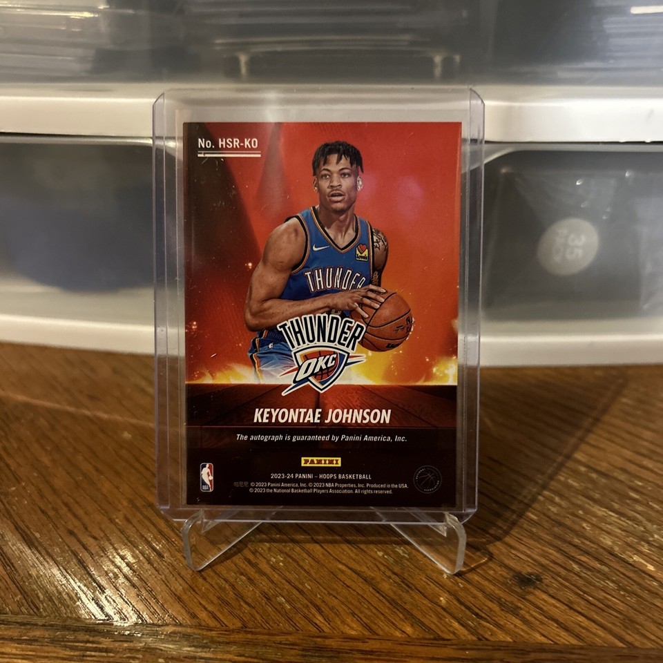 🔥🔥🔥2023-24 NBA Hoops 💎Hot Signatures RC Keyontae Johnson OKC Thunder ...