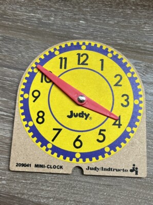 Telling Time Mini Judy Clock 4” Distance Learning Preschool ...