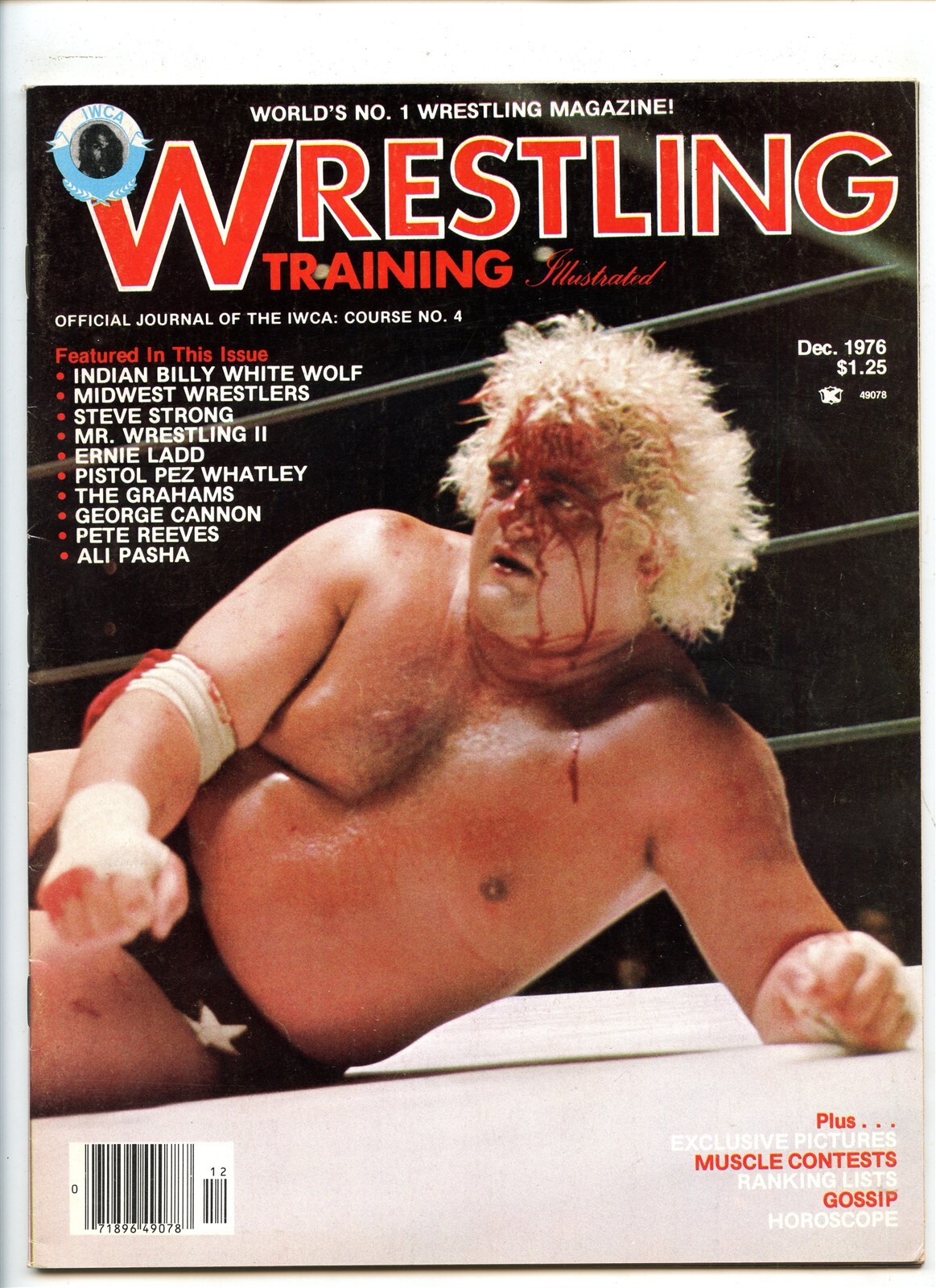 WRESTLING TRAINING ILLUSTRATED 12/76 DUSTY RHODES PEZ WHATLEY ERNIE ...