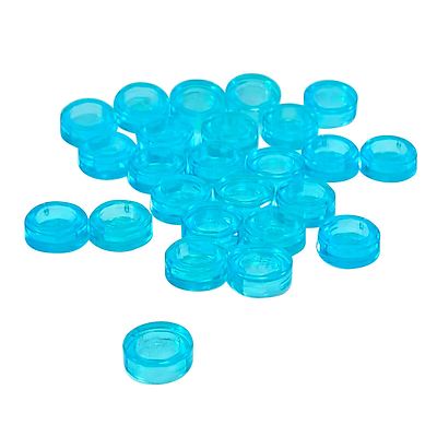 25 NEW LEGO Tile Round 1 x 1 Trans Light Blue | eBay