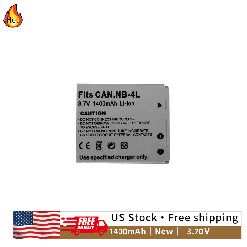LotX Battery NB-4L NB4L for Canon PowerShot TX1 ELPH SD450 SD780 SD1400 ...