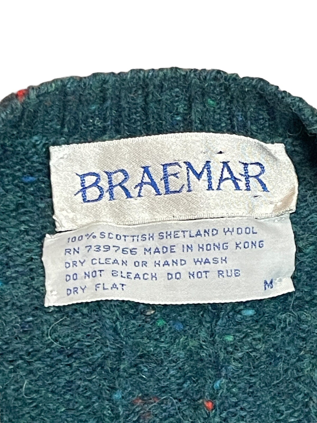 Vintage Braemar 100% Scottish Shetland Wool Sweater … - Gem