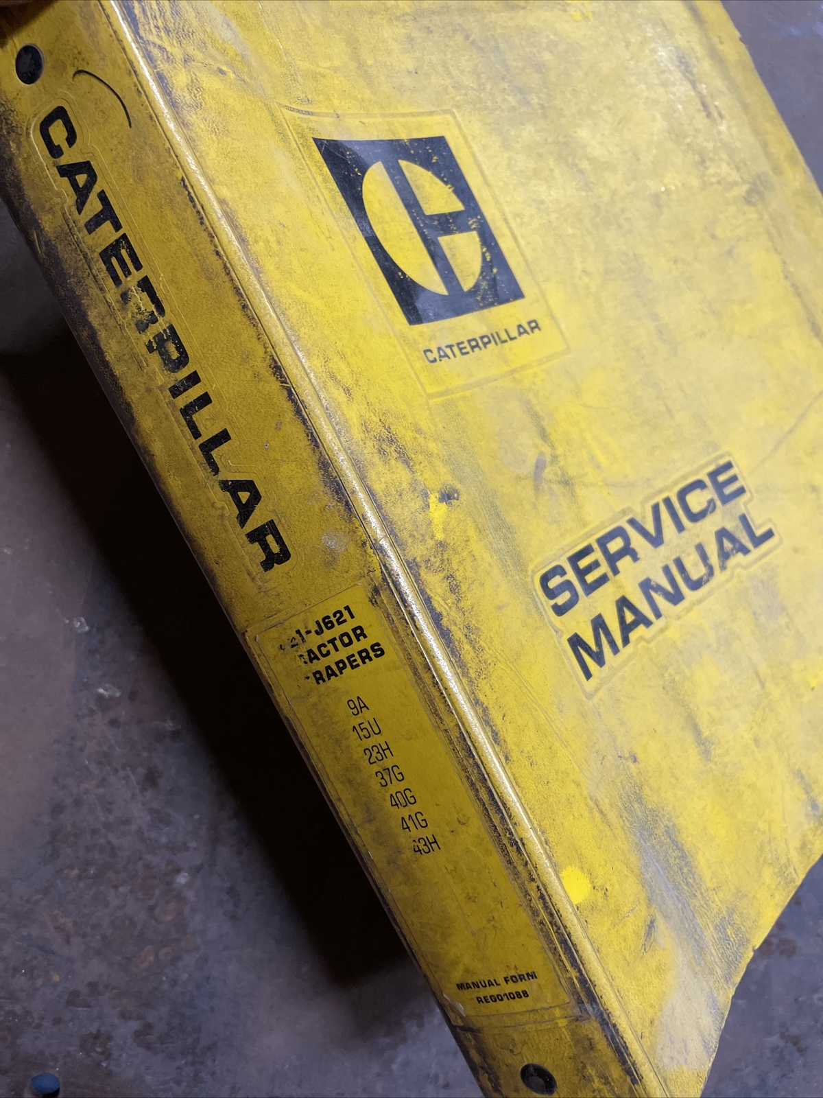 CATERPILLAR 621 TRACTOR J621 SCRAPER SERVICE MANUAL 9A 15U 40G 23H 37G ...