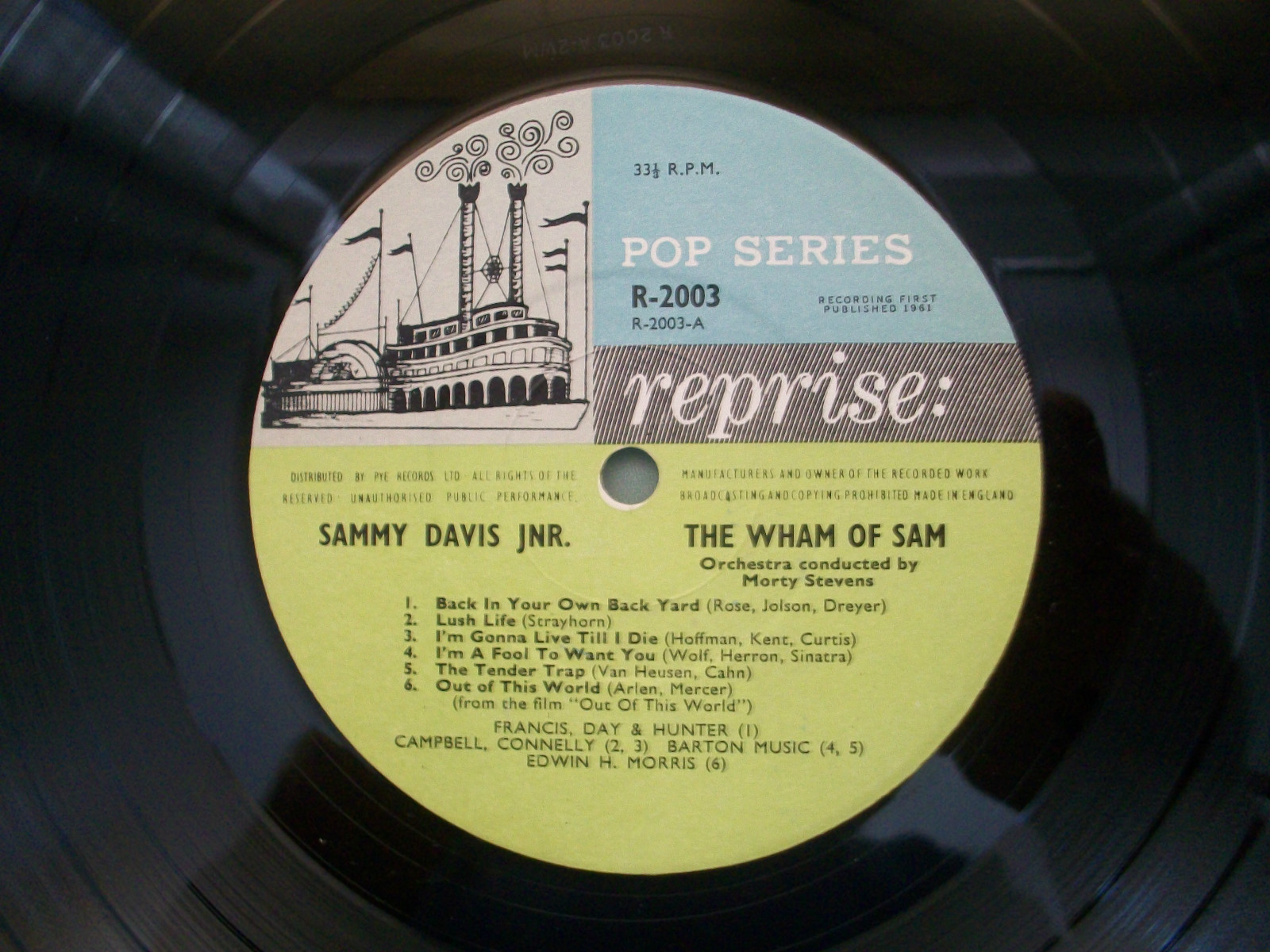 SAMMY DAVIS JR -THE WHAM OF SAM - UK 1961 VINYL LP ALBUM - REPRISE ...