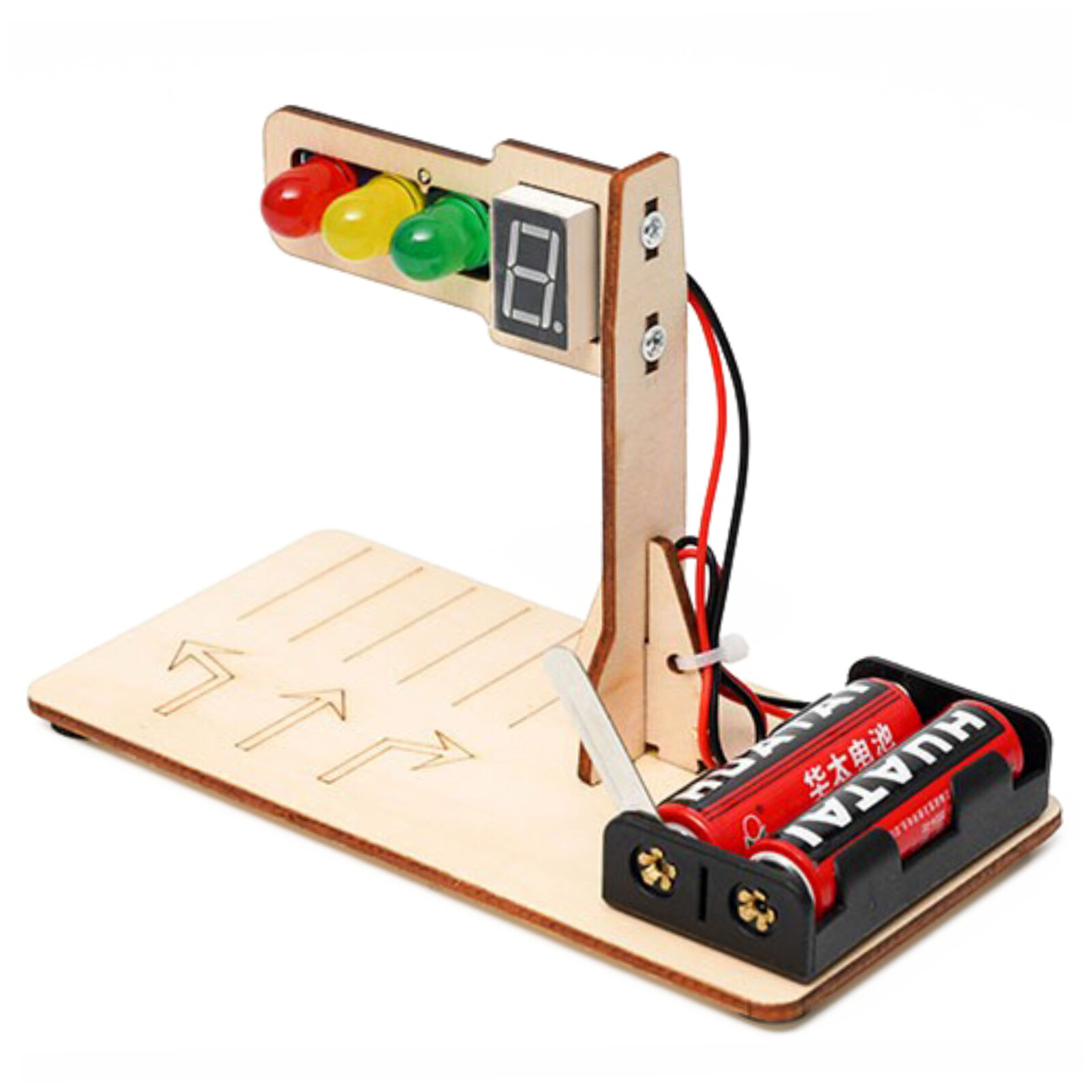 Creative Wooden Traffic Signal Light Model For Hands-on Brain ...