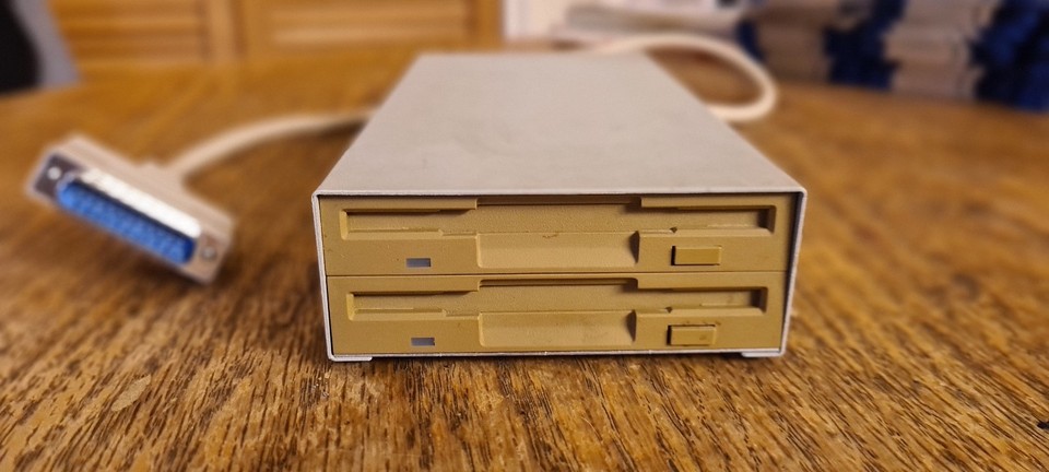Double External 3.5 Inch Floppy Disk Drive, for Commodore Amiga ...