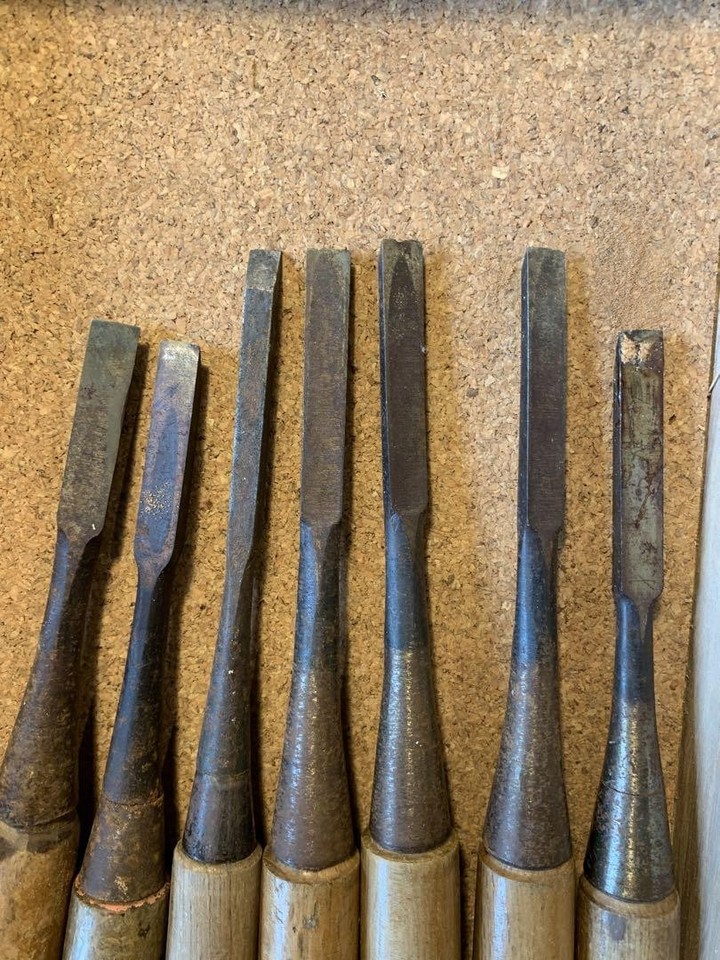 Vintage Wood Carving Tools Set 12 Pieces Chisels and Gouges Hand Tools ...