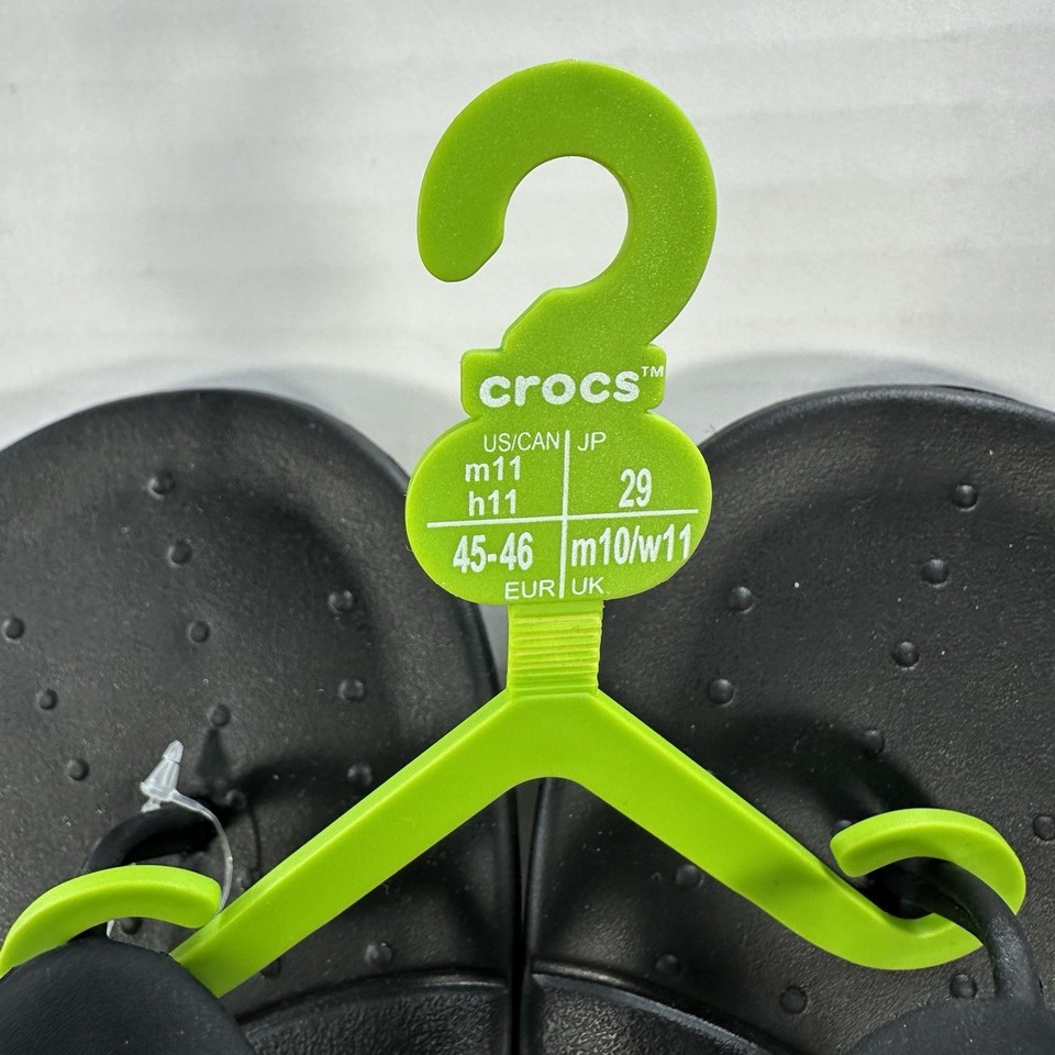 Crocs Flip Men’s 11 Unisex Flip Flop 210089-001 Black | eBay