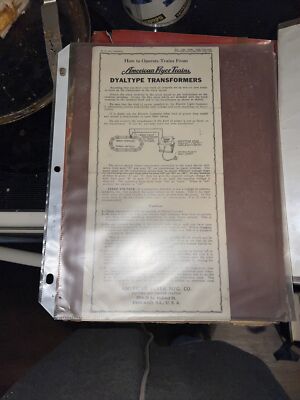 American Flyer Transformer Instructions VINTAGE! | eBay