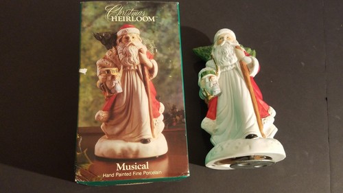 1992 Summit Collection Christmas Heirloom Porcelain Musical Santa In ...