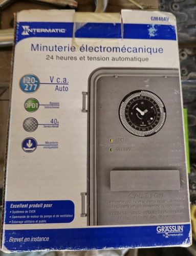 Intermatic GM40AV Electromechanical Time Switch 24 Hour Automatic ...