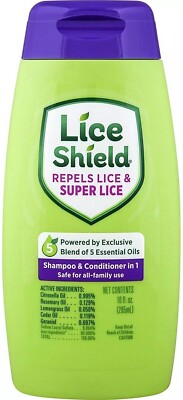 4 Pack LICE SHIELD SHAMPOO & CONDITIONER IN 1... 10oz Each Fast ...