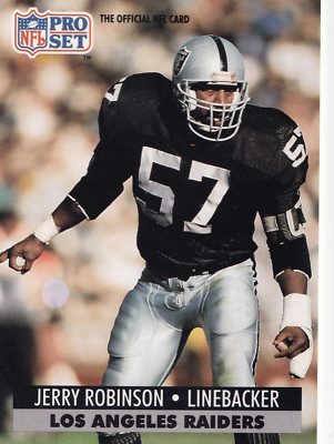 1991 Pro Set #548 Jerry Robinson NFL Oakland Raiders + (Yes 4 Free ...