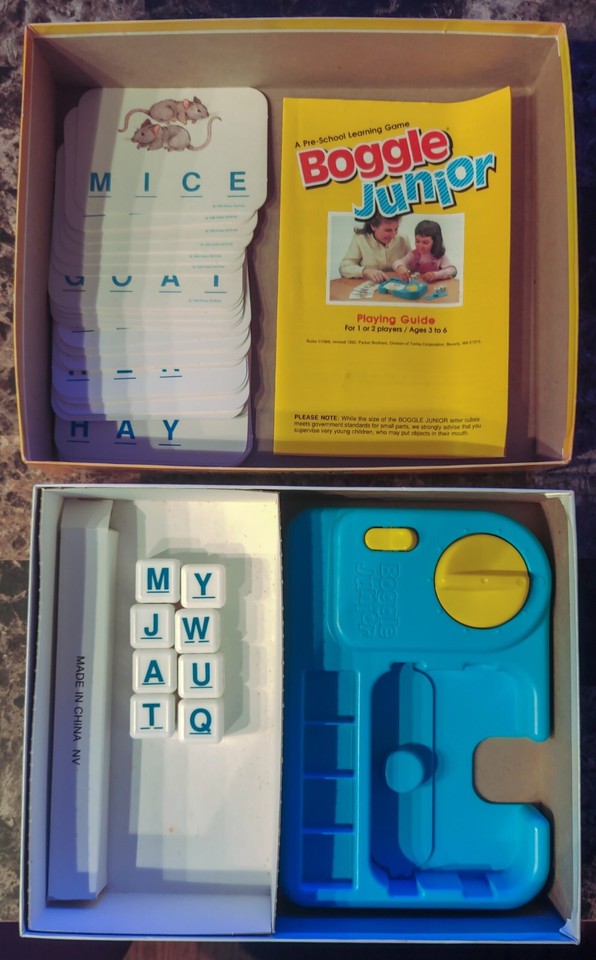 Vintage 1988 Parker Brothers Boggle Junior Game Complete w Box ...