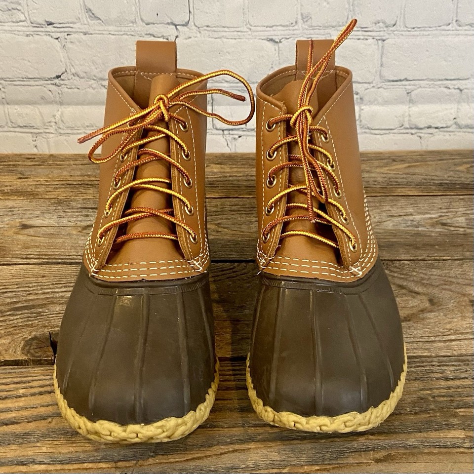 LL Bean Bean Boots Men's 9 M Leather Brown Rubber Waterproof | eBay