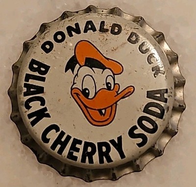 Vintage Donald Duck Black Cherry Soda Cork Lined Bottle Cap Crown ...