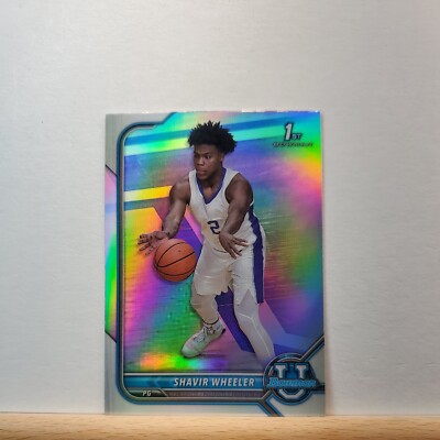 2021-22 Bowman University Shavir Wheeler 1st Bowman Chrome Refractor ...