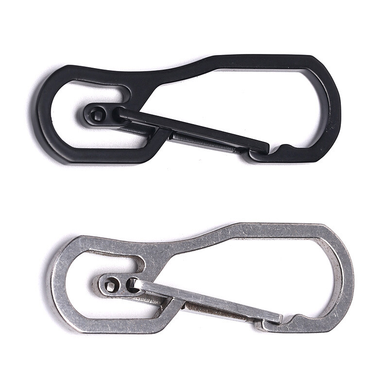 Stainless Steel Climbing Carabiner Key Chain Clip Hook Buckle Keychain ...