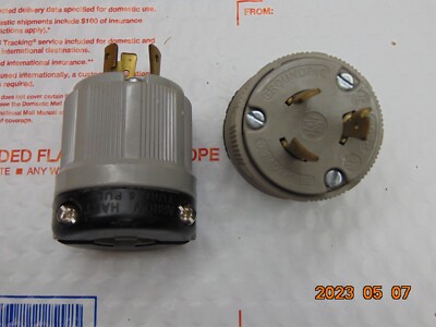 (1) Arrow Hart 6232 Twist-Lock Locking Plug 20A 480V NEMA L8-20P 2-Pole ...