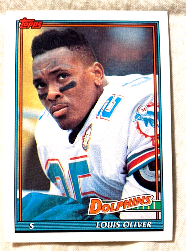 1991 TOPPS DOLPHINS / LOUIS OLIVER FOOTBALL CARD #113 | eBay