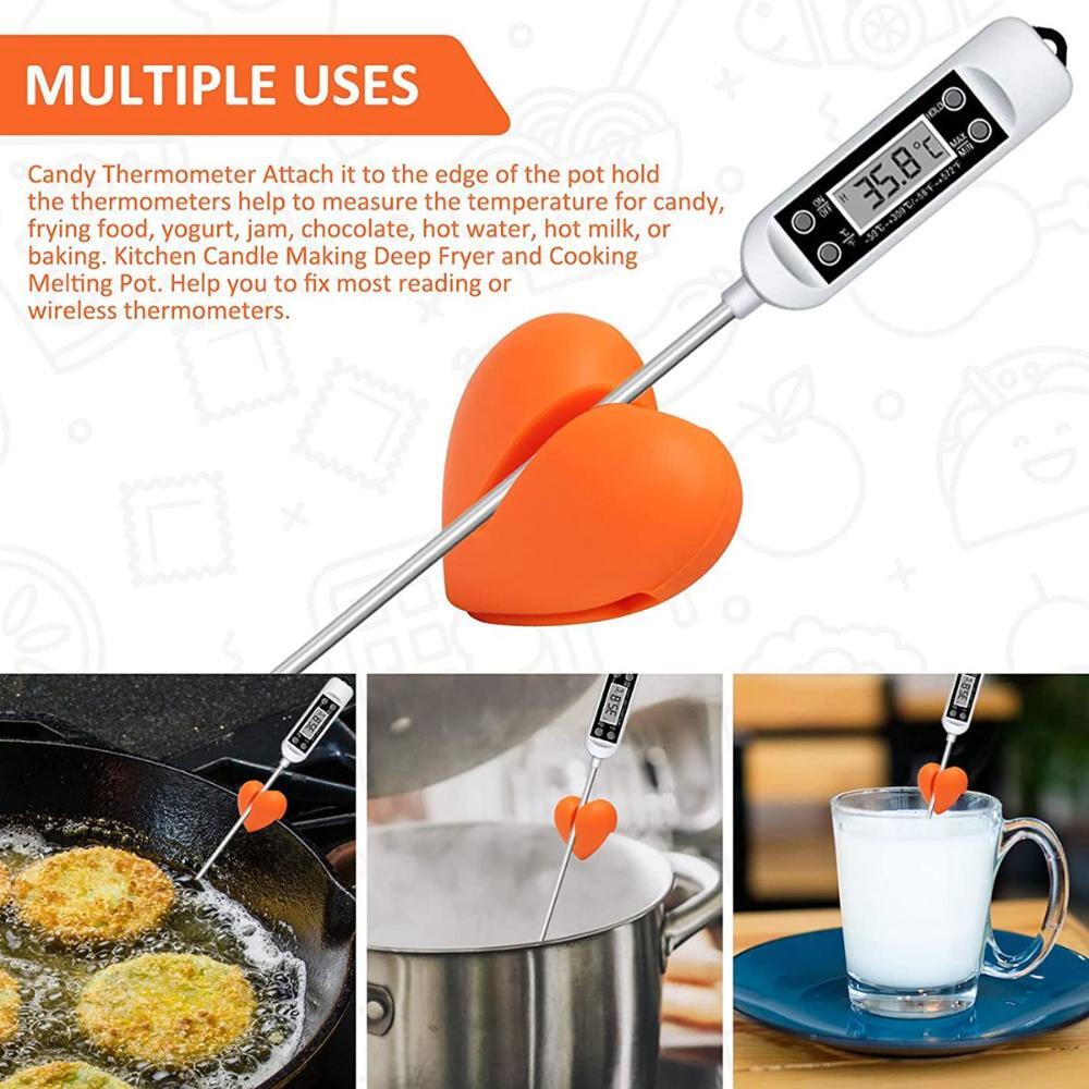 Non-Scratch Barbecue Kitchen Tool Thermometer Holder Pot Clip Temp ...