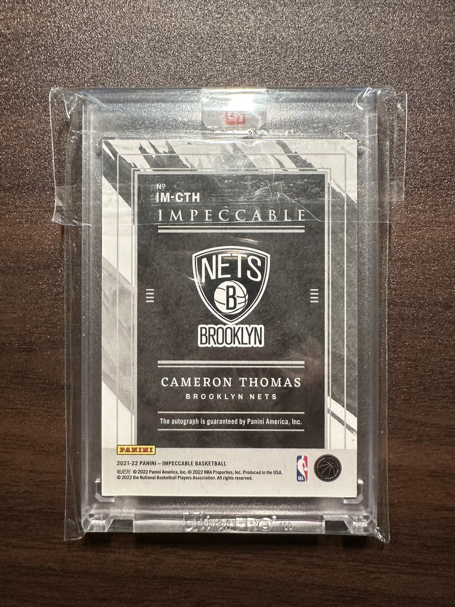2021-22 Panini Impeccable Impressions Cameron Thomas RC 2021-22 Panini Impeccable Impressions Cameron Thomas RC