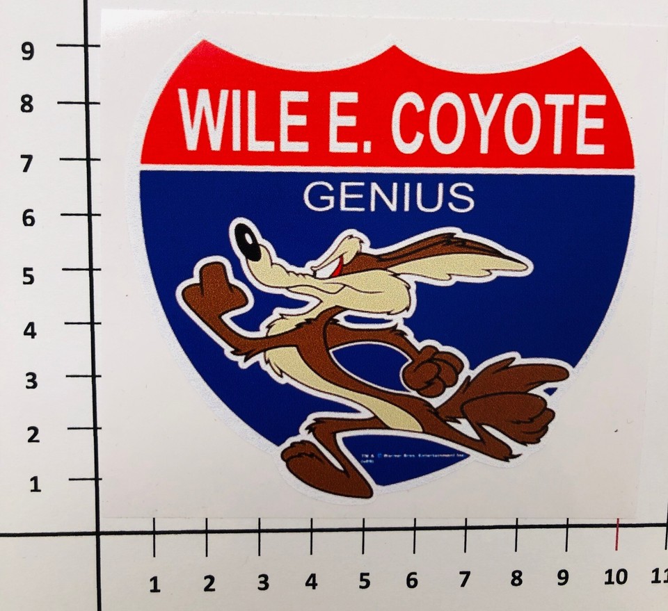 WILE E COYOTE Aufkleber Sticker Road Runner Super Bird Plymouth V8 US ...