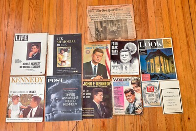JFK/John F Kennedy-Lot of 12 Publications Covering Life/Assassination ...
