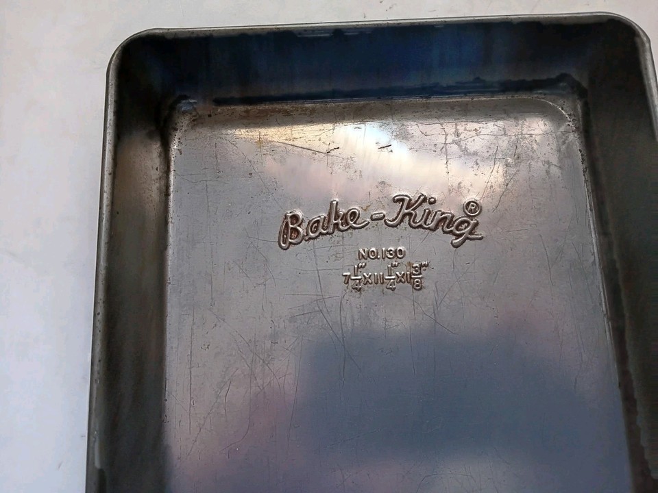Vintage Bake King Steel Cake Pan 7 1/4 x 11 1/4 x 1 3/8 inches - No ...