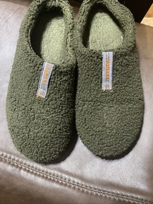 Bombas Sunday Slippers Men's 11 Green Sherpa Comfort Casual Slip On ...