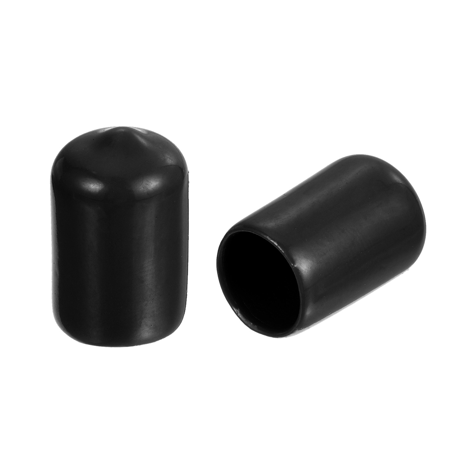 100pcs Round Rubber End Caps 1/2"(13.5mm) Black Cover Screw Thread ...