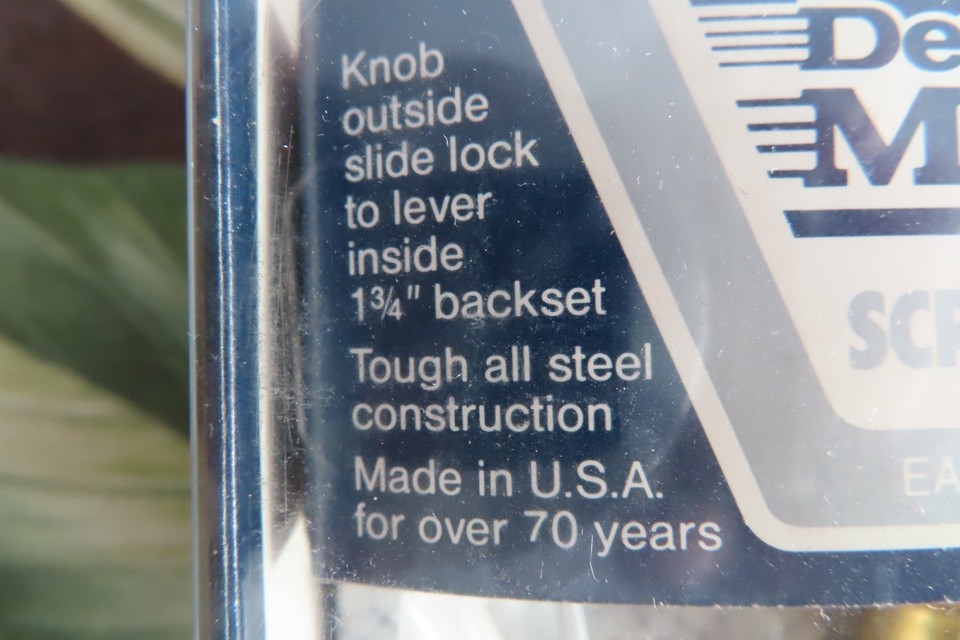Dexter Screen/Storm Door Lock Brass #1159 (NO install instructions) | eBay