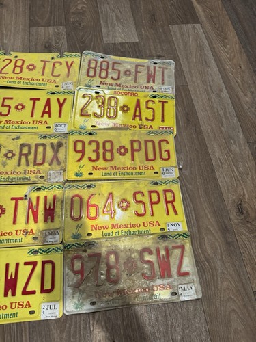 Lot Of 10 Yellow License Plates | eBay