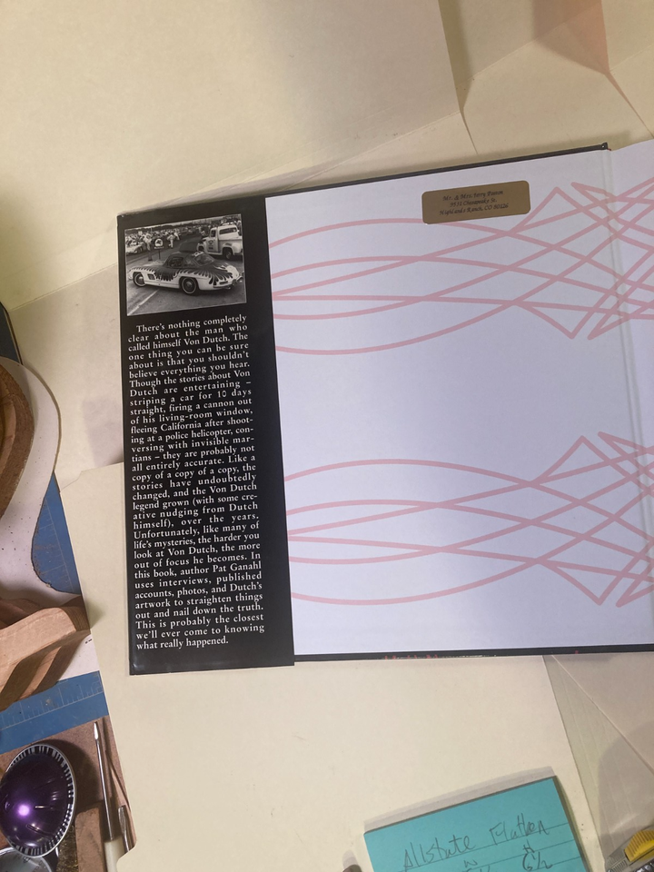 Von Dutch: The Art, The Myth, The Legend Ganahl, Pat Hardcover - 2005 w ...