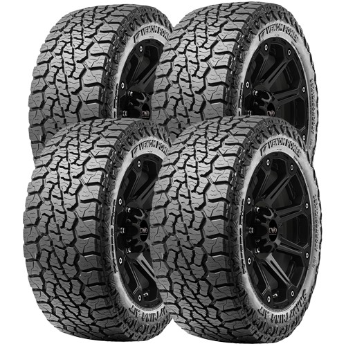 (QTY 4) LT295/70R17 Venom Power Swamp Thing A/T 128/125R LRE Black Wall ...