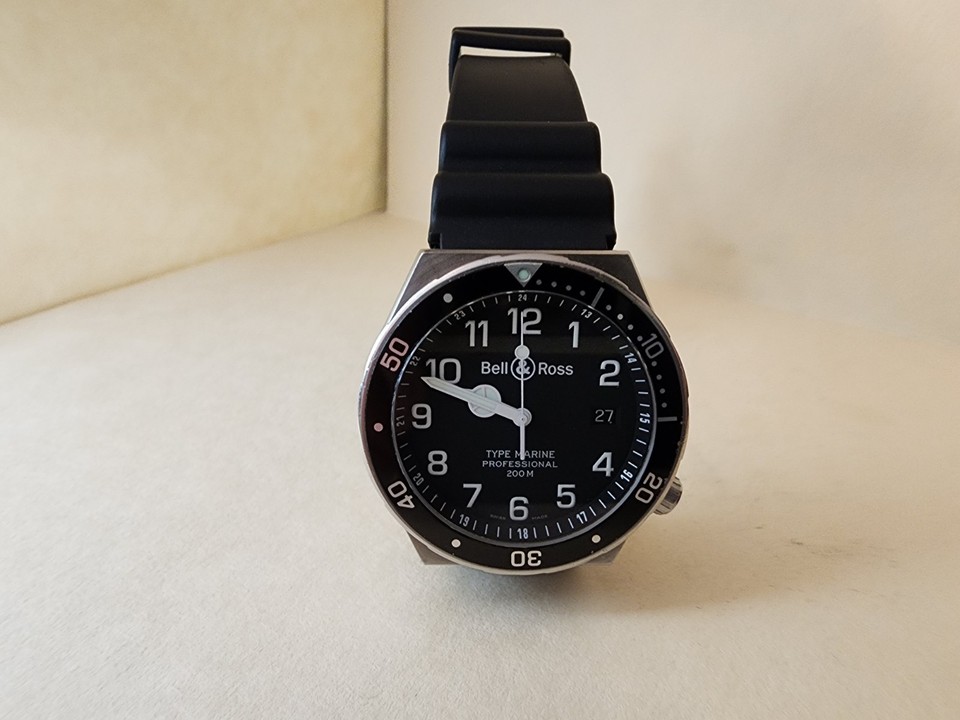 Bell & Ross Type Marine Professional Black Dial Quartz Diver's Watch ...