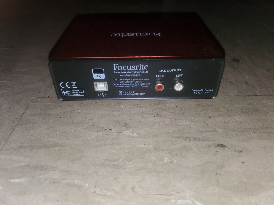 Focusrite Scarlett Solo 2nd Gen USB Audio Interface Parts Or Repair ...