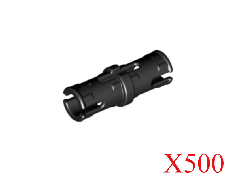 Lego Black Technic Pin with Friction Ridges Lengthwise, Center Slots ...