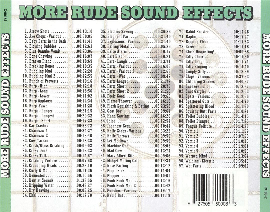 VARIOUS ARTISTS MORE RUDE SOUND EFFECTS NEW CD 827605500083| eBay