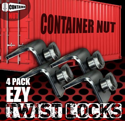 EZY Twist Lock Anchors | 4 Pack | Shipping Container Anchors | Made in ...