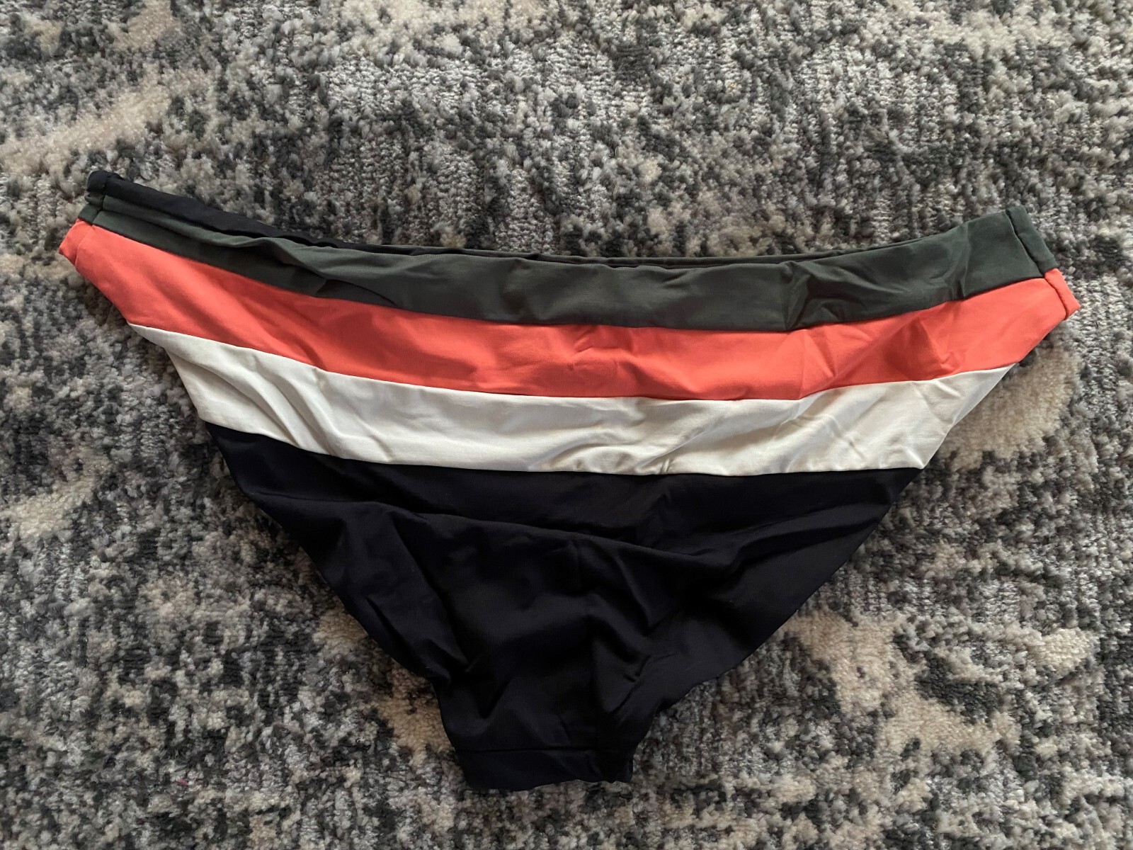 BECCA Women's Circuit Color Block Hipster Bikini Bottom sz L Black ...