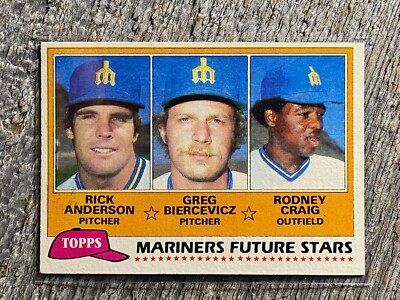 1981 Topps #282 Mariners Future Stars Rick Anderson Greg Biercevicz ...