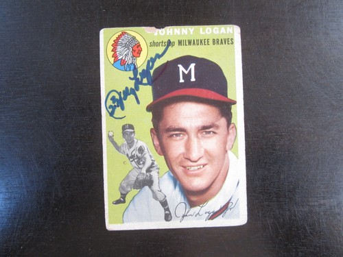 1954 Topps # 122 Johnny Logan Autograph Signed Card Milwaukee Braves | eBay