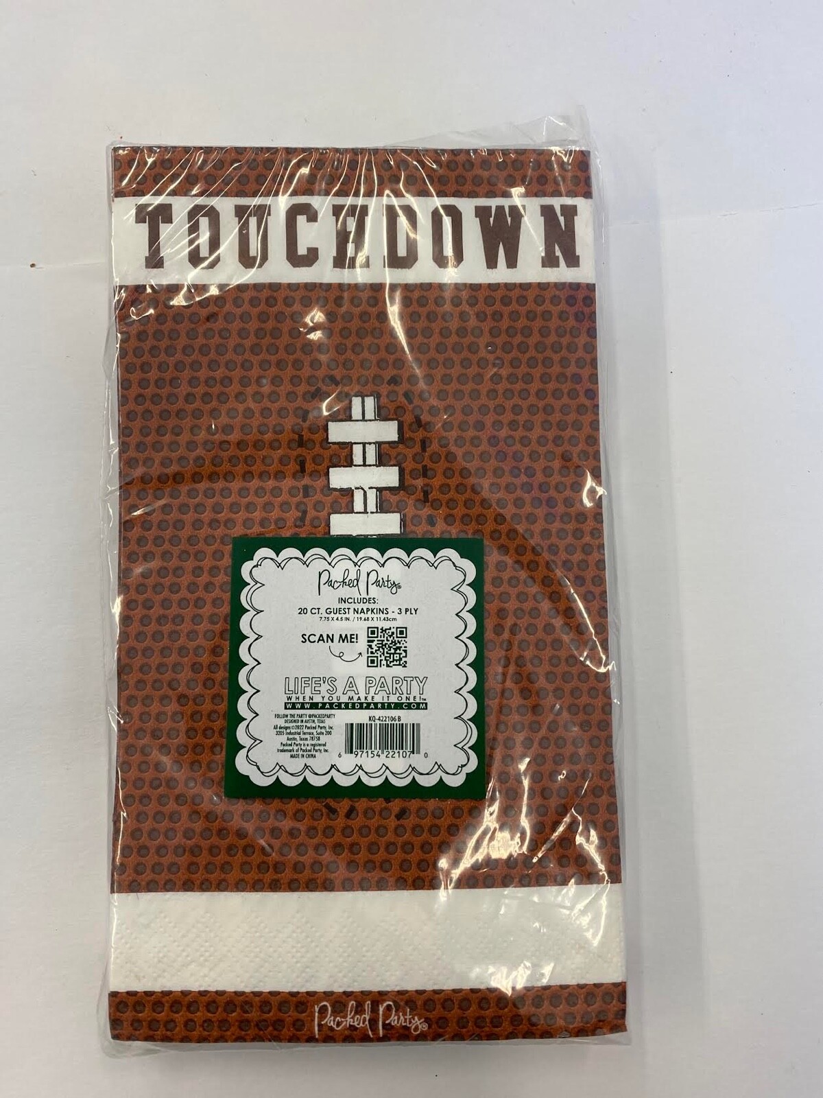 1 pk Touchdown / football napkins 20 ct. game day party decor tailgate ...