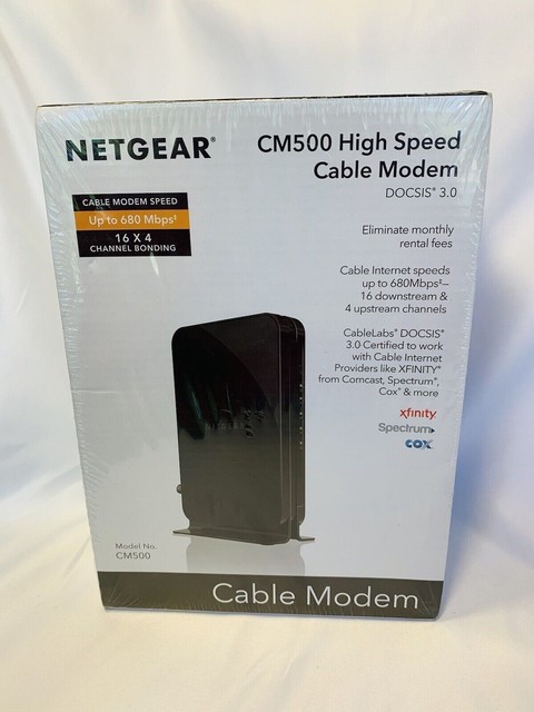 NETGEAR Cm500-1aznas 16x4 DOCSIS 3.0 Cable Modem Max Download Speeds of ...
