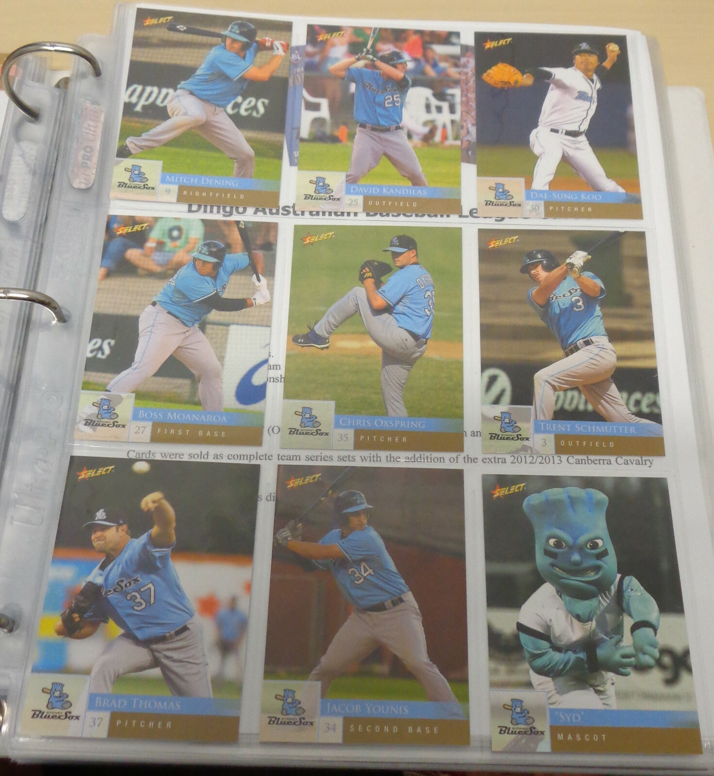 2012/13 Select Australian Baseball League - SYDNEY BLUE SOX - Dae-Sung ...