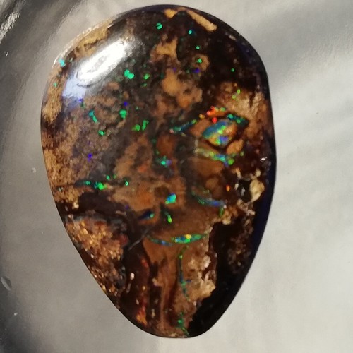 Amazing Pattern 27.95CT +VIDEO Australian SOLID Boulder Opal side ...