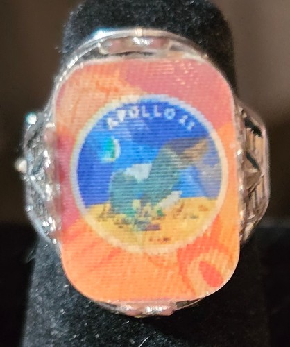 1960s Apollo 11 Vari-Vue Flicker Ring Apollo 11 Logo Eagle and Columbia ...