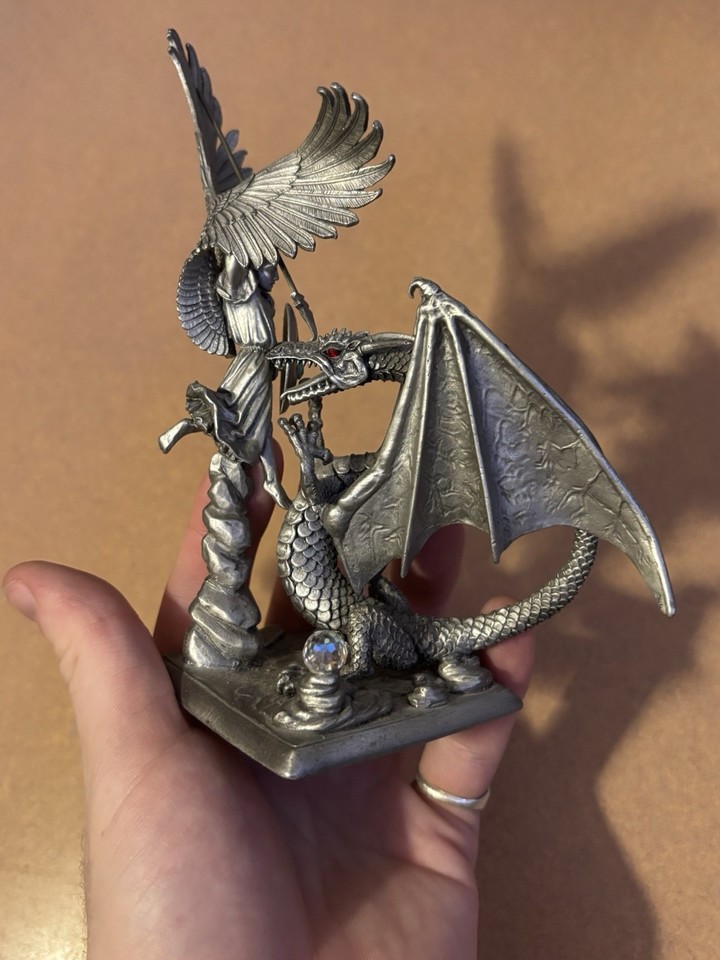 Tom Meier Archangel Michael Fighting the Dragon Partha PP266 Pewter ...