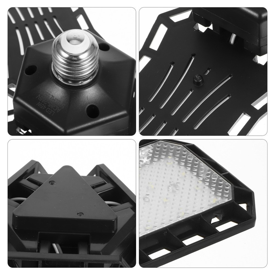 2pcs Led Shop Light E27/e26 Socket Folding Warehouse Lighting 45w Garage Led | eBay